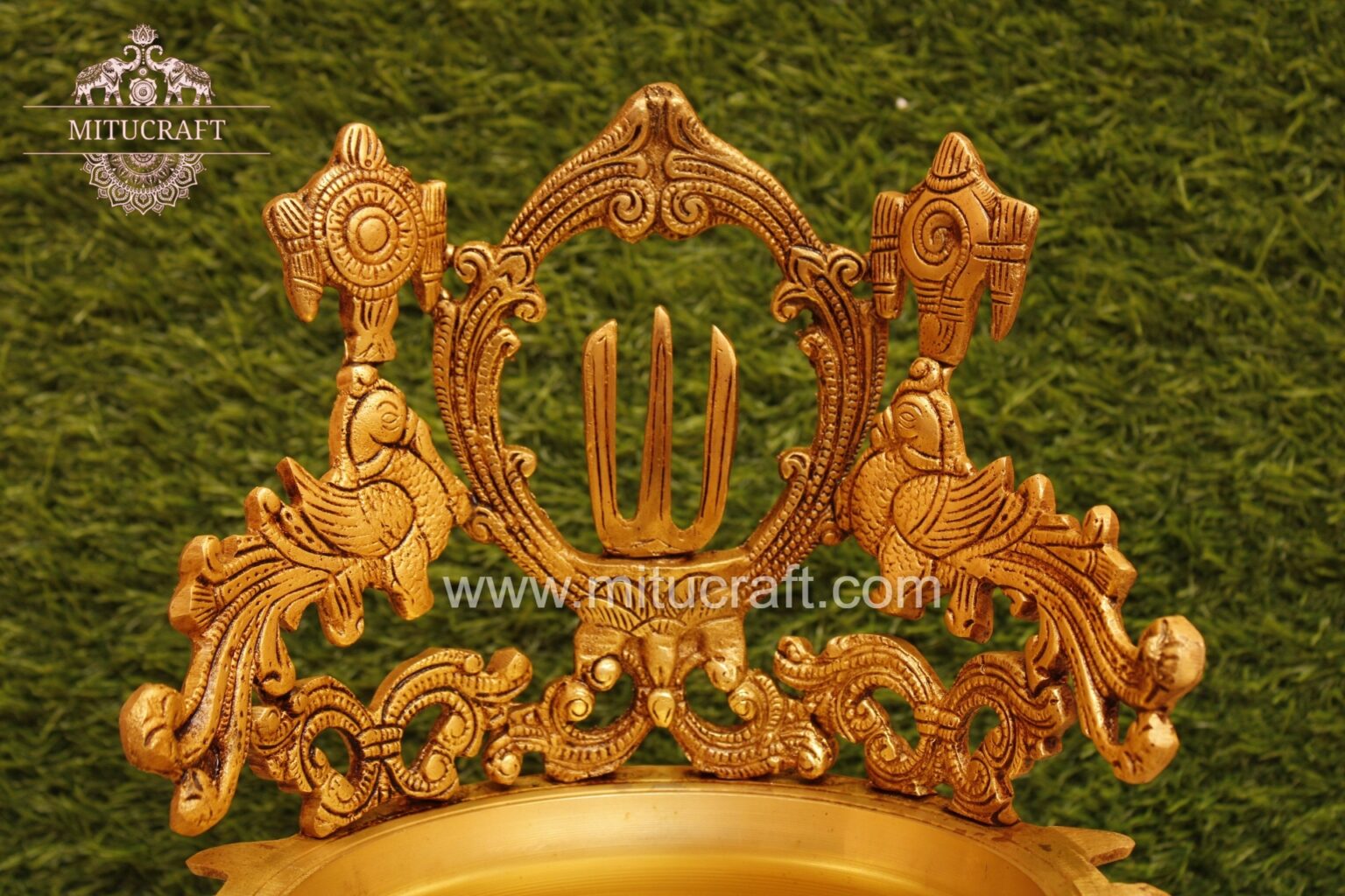 Brass Sangu Chakra Namam Uruli - Mitucraft.com