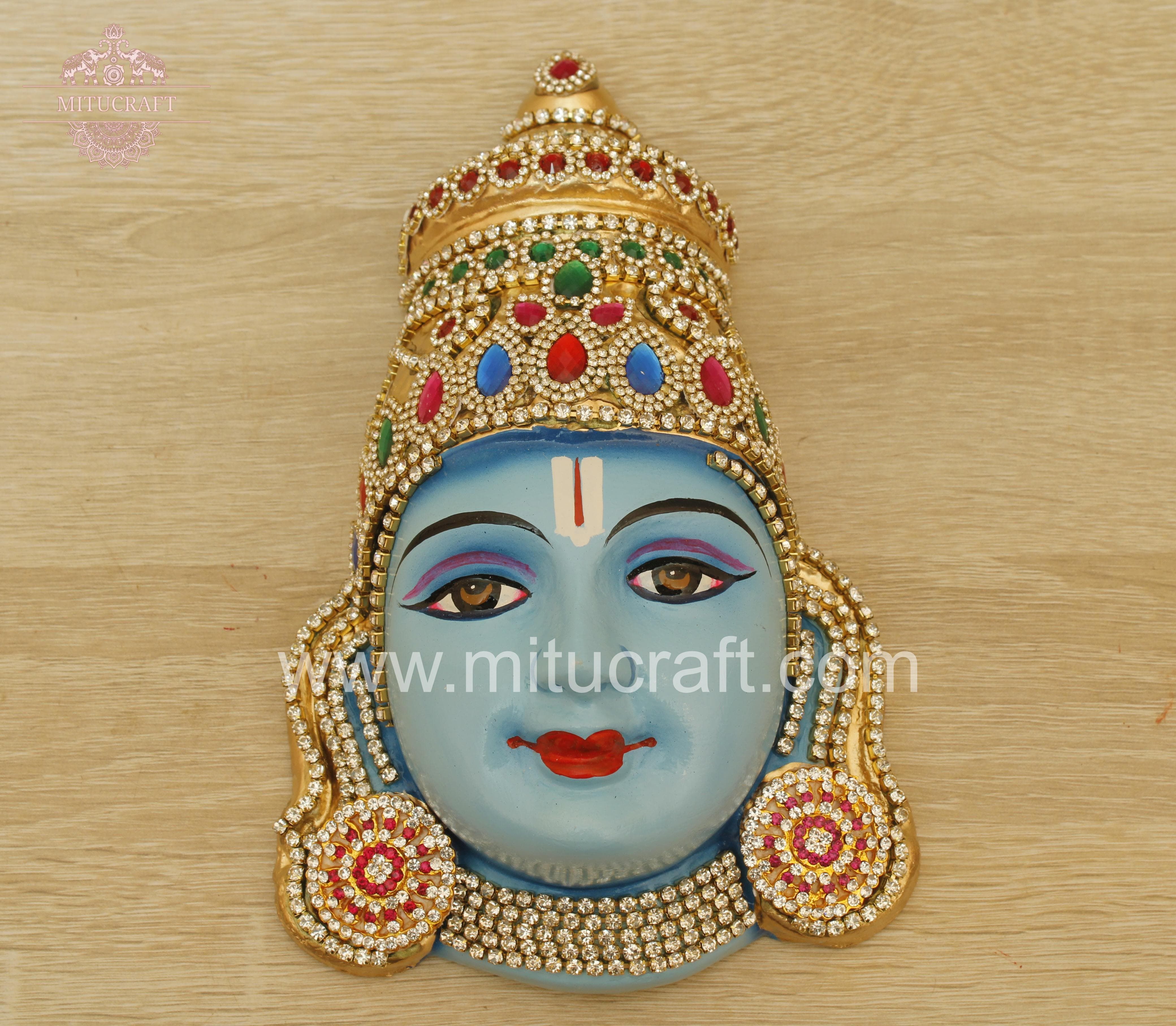 Balaji/Perumal Face (Paper Mesh) - Mitucraft.com